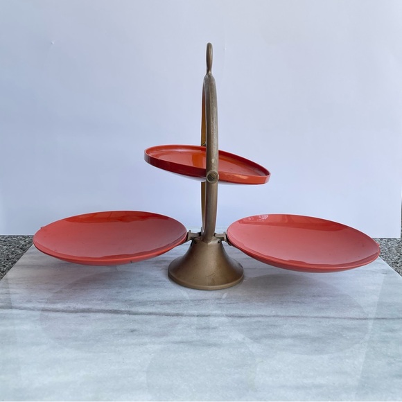 Vintage | Kitchen | Vintage Mcm Triple Level Server Serving Platter ...